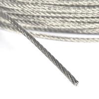 China Factory Stainless Steel Wire Rope 304 Wire Rope 7*7 1mm/1.2mm/1.5mm/2mm /3mm  With Wire Rope Clip for sale