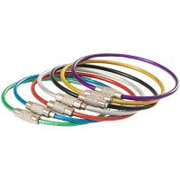 China PVC Coated Stainless Steel Loop Cable for Luggage Tag Key Rings Wire Key Chain Cable Key Ring Chain for Tag Keeper for sale