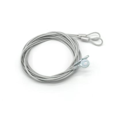 China High Tension Stainless Steel Wire Rope Clip Slings Loop Eye PVC Coated Cable 1.5mm/2.0mm for Cable Fixation for sale