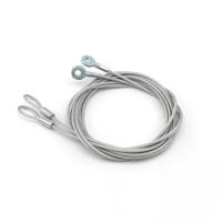 China High Tension Stainless Steel Wire Rope Clip Slings Loop Eye PVC Coated Cable 1.5mm/2.0mm for Cable Fixation for sale