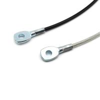 China Double Tension Stamped Eyelets Steel Wire Rope Sling Aircraft Safety Cable Lanyard for sale