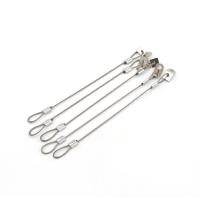 China Cable Assembly Security Stainless Steel Wire Rope Metal Parts End Fitting With Loop for sale
