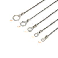 China Custom Various Designs Key Ring Stainless Steel Wire Rope Sling for Led Lights Accessories for sale