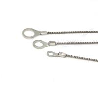 China Custom Various Designs Key Ring Stainless Steel Wire Rope Sling for Led Lights Accessories for sale
