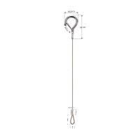 China Custom Various Designs Key Ring Stainless Steel Wire Rope Sling for Led Lights Accessories for sale