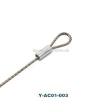 China Stainless Steel Cable Gripper Light Suspension Kit Picture Hanging System Cable Clips for sale
