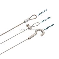 China Stainless Steel Cable Gripper Light Suspension Kit Picture Hanging System Cable Clips for sale