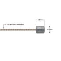 China OEM Custom Lifting Wire Rope Sling Zinc Alloy Granule Galvanized and Stainless Steel Light Hanging Cable Safety Cable for sale
