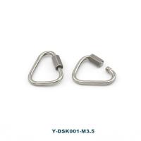 China M3.5 Mini Triangle Lock Wire Rope Clip 304 Stainless Steel with Brass Material High Efficiency Screw Gate Snap for sale