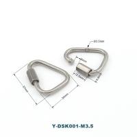 China M3.5 Mini Triangle Lock Wire Rope Clip 304 Stainless Steel with Brass Material High Efficiency Screw Gate Snap for sale