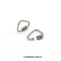China M3.5 Mini Triangle Lock Wire Rope Clip 304 Stainless Steel with Brass Material High Efficiency Screw Gate Snap for sale