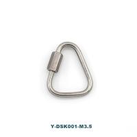 China M3.5 Mini Triangle Lock Wire Rope Clip 304 Stainless Steel with Brass Material High Efficiency Screw Gate Snap for sale