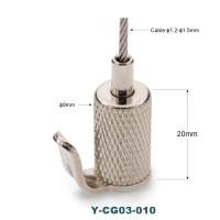 China Easy Operation Swivel Joint LED Light Lamp Adjustable Suspension Brass Cable Gripper Compatible Steel Wire Cable Grippers Tools for sale