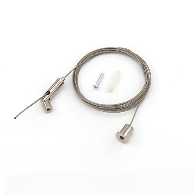China Adjustable Ceiling Mounted Swivel Joint Gripper Wire Rope Suspension Kit Custom Hanging Cable Kit Other Lighting Accessories for sale