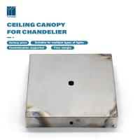 China Wholesale Square Ceiling Uncoated Metal Ceiling Canopy Custom Color Square Ceiling Mounting Plate for Pendants for sale