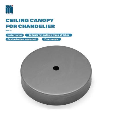 China 120mm Metal Pendant Light Ceiling Canopy Factory Price Iron Ceiling Mounting Plate for Chandeliers Modern Single-hole for sale