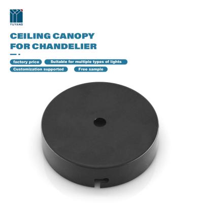 China Pendant Light Black Lighting Ceiling Canopy Modern Black Ceiling Mount Chandelier Hardware for sale