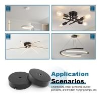 China Pendant Light Black Lighting Ceiling Canopy Modern Black Ceiling Mount Chandelier Hardware for sale