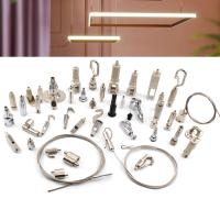 China Hanging System Cable Gripper OEM Metal Ceiling Attachment Adjustable Mount Suspension for Led Light 1.0 1.2mm for sale