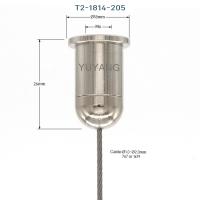 China Adjustable Brass Cable Clip Metal Wire Rope Suspended Ceiling Mounted Attachment for Lighting Nickel/Chrome/White/Black for sale