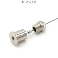 China Adjustable Brass Cable Clip Metal Wire Rope Suspended Ceiling Mounted Attachment for Lighting Nickel/Chrome/White/Black for sale