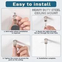 China Adjustable Bottom Exit Cable Gripper Brass Loop for Signage Display Hanging System for sale
