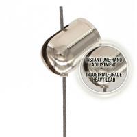 China Brass Ceiling Mount Cable Gripper 1.2-2.0mm Adjustable for LED Lights Billboards Hanging for sale