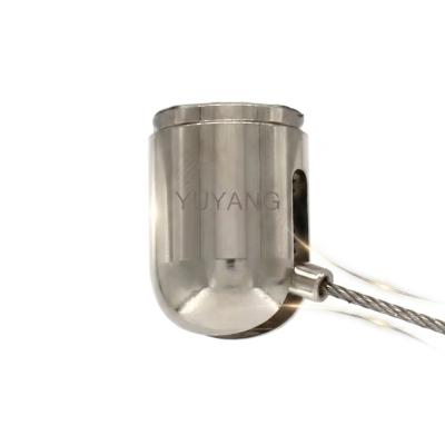 China Self Locking Brass Wire Rope Clamp Clutch Brake Mechanism Adjustable 0.8-1.5mm Cable Gripper for Ceiling Sign Hanging for sale