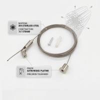 China Universal Hanging Kit 2m Steel Cable Ceiling Canopy 2 Sets Adjustable Height Linear Track Panel Batten LED Lights for sale