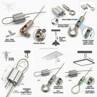 China 30*30mm Dual Loop Cable Gripper 7x7 Wire Rope 3.0mm Self Locking Looping Gripper LED Lighting Suspension Kit for sale