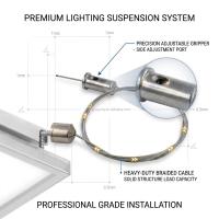 China Adjustable Stainless Steel Suspension Cable Kit 2.0mm Wire Rope Gripper System for Chandelier Ceiling Light Fixtures for sale