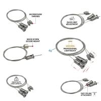 China Adjustable Stainless Steel Suspension Cable Kit 2.0mm Wire Rope Gripper System for Chandelier Ceiling Light Fixtures for sale