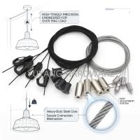 China Heavy Duty Suspension Cable Gripper 150kg Steel Alloy Anti-Drop Lock Industrial Ceiling Hanging Kit Set for sale