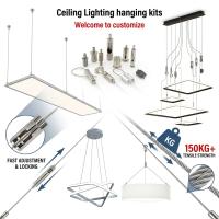 China Heavy Duty Suspension Cable Gripper 150kg Steel Alloy Anti-Drop Lock Industrial Ceiling Hanging Kit Set for sale