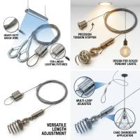 China Heavy Duty Acoustic Panel Hanging System With Cable Grippers 2mm Wire Rope for sale