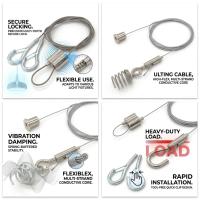 China LED Lighting Suspension Cable Gripper Kit 120kg Alloy Steel Tool-Free Pendant Light Ceiling Hanging Set for sale