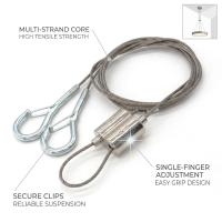 China Outdoor Signage Suspension Cable Gripper Kit 200kg 304 Stainless Steel Weatherproof Anti-Corrosion Hanging Set for sale