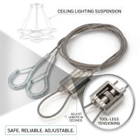 China Art Display Suspension Cable Gripper Kit 60kg Museum Grade Steel Adjustable Picture Gallery Hanging Set for sale
