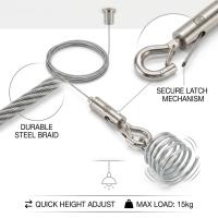China Art Display Suspension Cable Gripper Kit 60kg Museum Grade Steel Adjustable Picture Gallery Hanging Set for sale