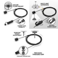 China Outdoor Signage Suspension Cable Gripper Kit 200kg 304 Stainless Steel Weatherproof Anti-Corrosion Hanging Set for sale
