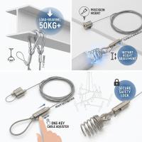 China Industrial Cable Gripper Suspension Kit 100kg Steel Alloy Reinforced Locking Clamp Heavy Machinery Ceiling Hanging Set for sale