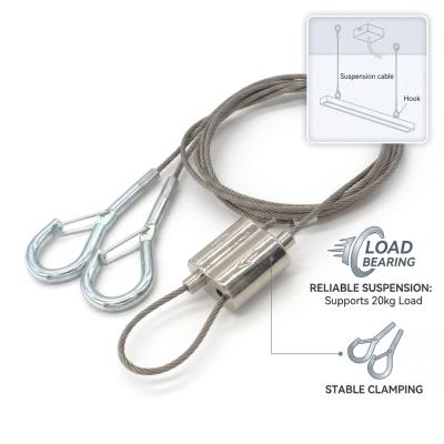 China Industrial Cable Gripper Suspension Kit 100kg Steel Alloy Reinforced Locking Clamp Heavy Machinery Ceiling Hanging Set for sale