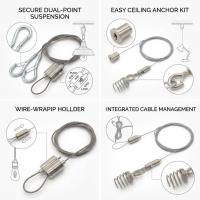 China Retail Display Cable Gripper Suspension Kit 90kg Alloy Steel Quick-Lock Shop Shelving Signage Hanging Set for sale