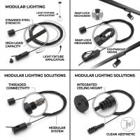 China Chandelier Suspension Cable Gripper Kit 180kg Alloy Steel Anti-Tilt Leveling Decorative Ceiling Hanging Set for sale