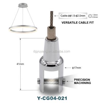 China Greenhouse Suspension Cable Gripper Kit 75kg Rust-Proof Steel Plant Hanger Ceiling Set Humid Environment for sale