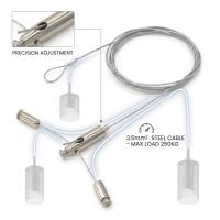 China Greenhouse Suspension Cable Gripper Kit 75kg Rust-Proof Steel Plant Hanger Ceiling Set Humid Environment for sale