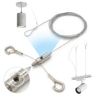 China Acoustic Panel Suspension Cable Gripper Kit 130kg Steel Alloy Silent Lock Theater Ceiling Hanging Set for sale