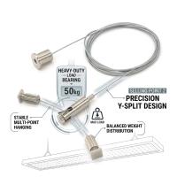 China Greenhouse Suspension Cable Gripper Kit 75kg Rust-Proof Steel Plant Hanger Ceiling Set Humid Environment for sale