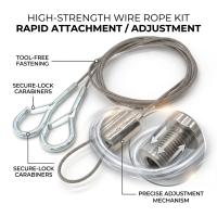 China Mirror Hanging Cable Gripper Suspension Kit 85kg 304 Stainless Steel Anti-Drop Safety Lock Ceiling Mount Set for sale