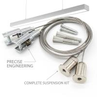 China Mirror Hanging Cable Gripper Suspension Kit 85kg 304 Stainless Steel Anti-Drop Safety Lock Ceiling Mount Set for sale